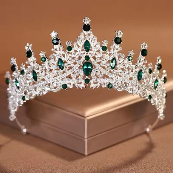 Wicked Silk | Accessories | Wicked Silk Prom Quinceanera Jeweled Crown ...